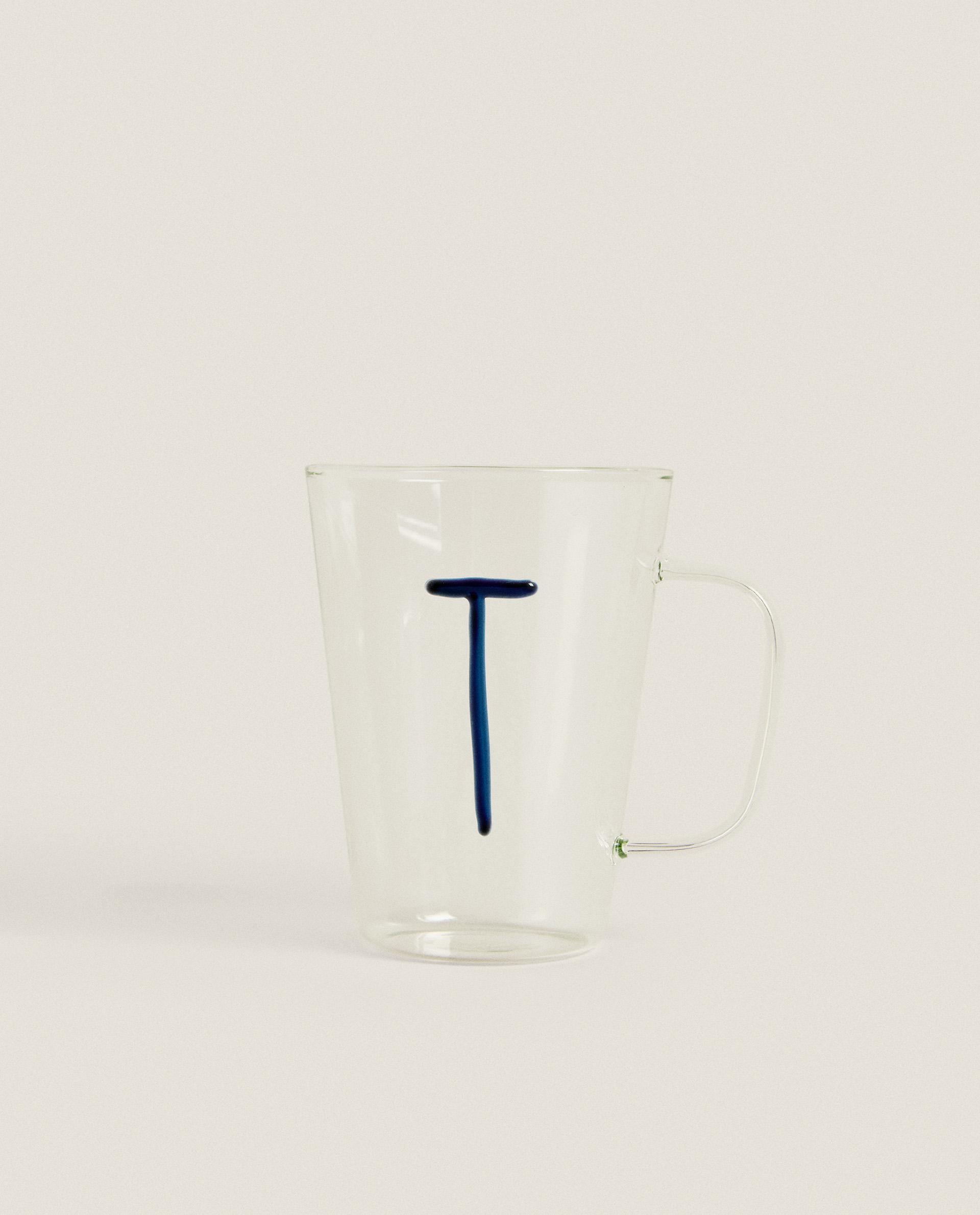 BOROSILICATE MUG WITH INITIAL T | Zara Home United Kingdom