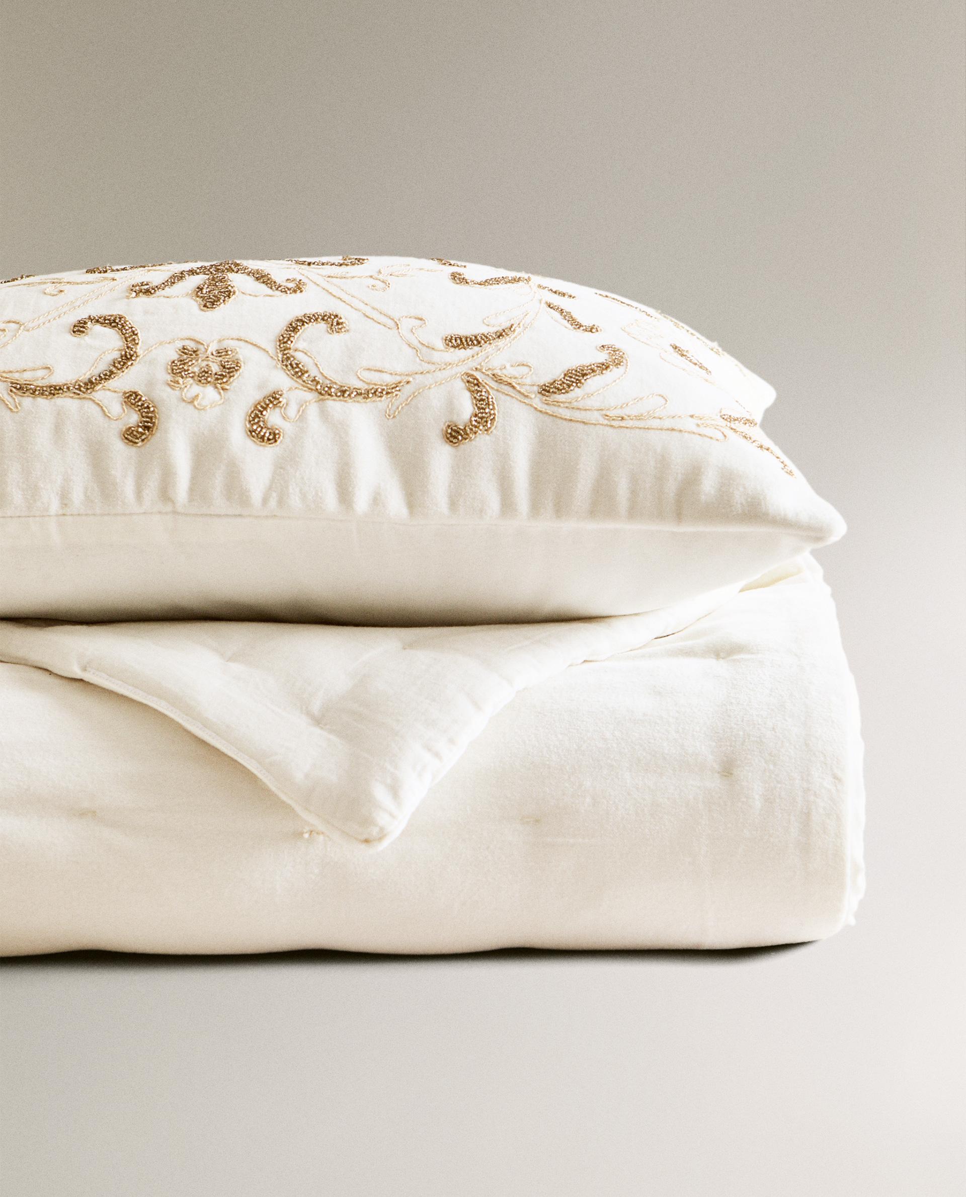 EMBROIDERED COTTON QUILT | Zara Home Lebanon
