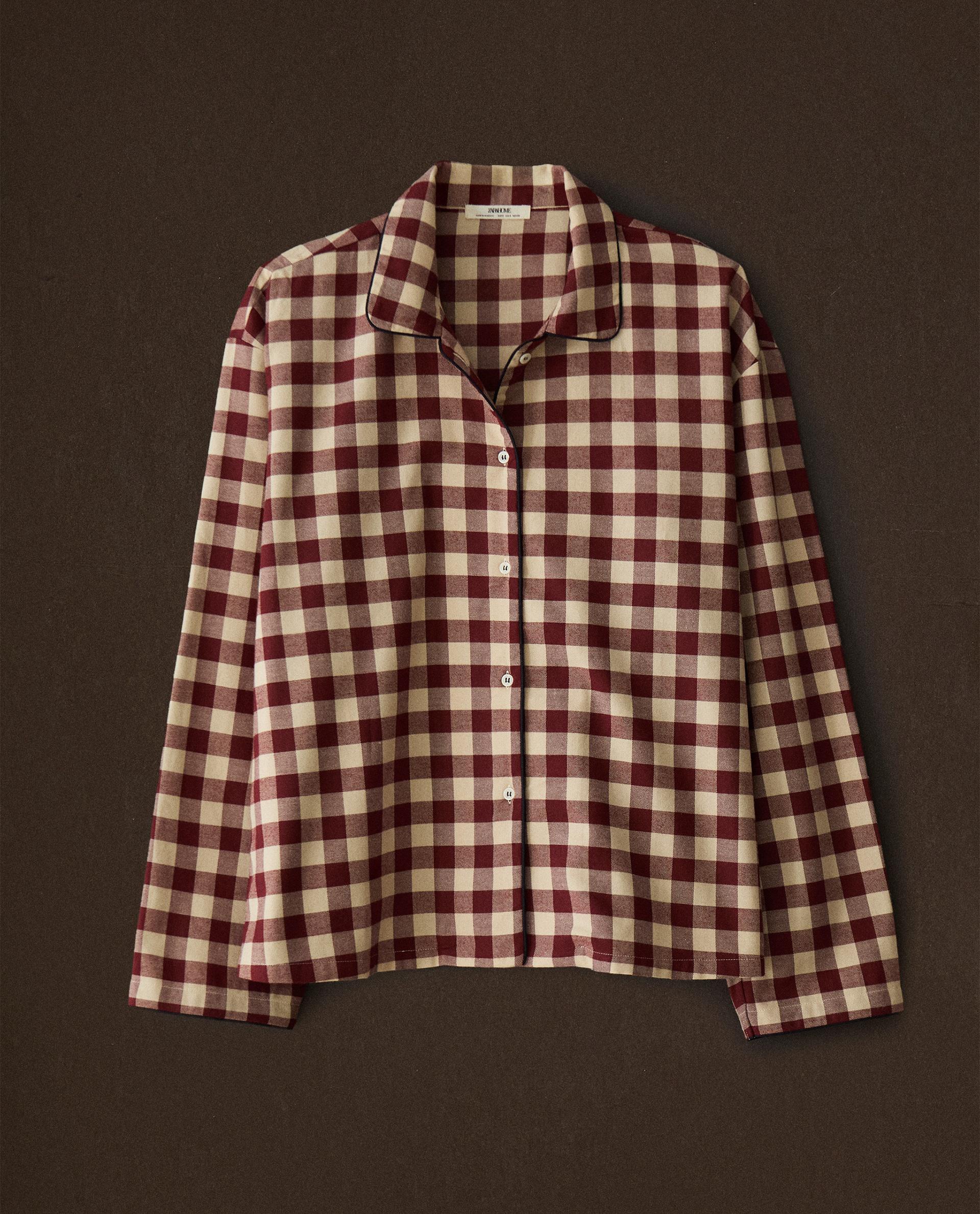 GINGHAM CHRISTMAS SHIRT | Zara Home Monaco