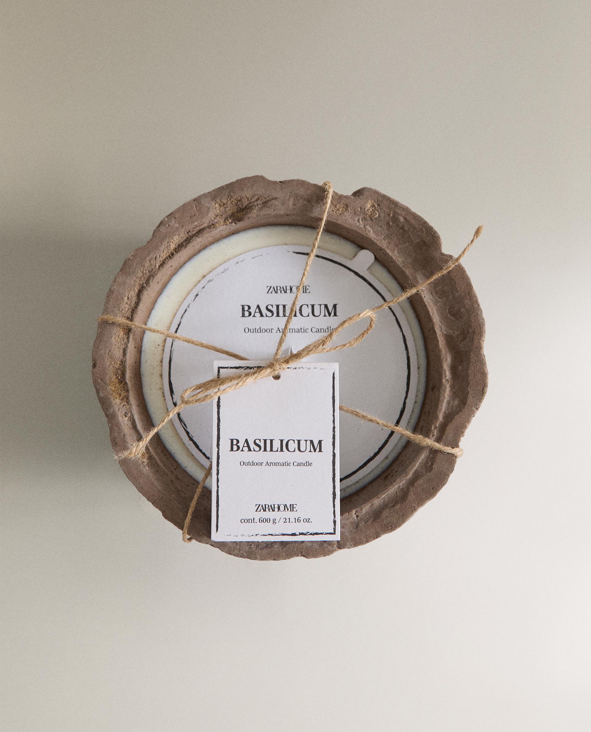 (600 غ) شمعة عطرية للمساحات الخارجية BASILICUM | Zara Home Kuwait