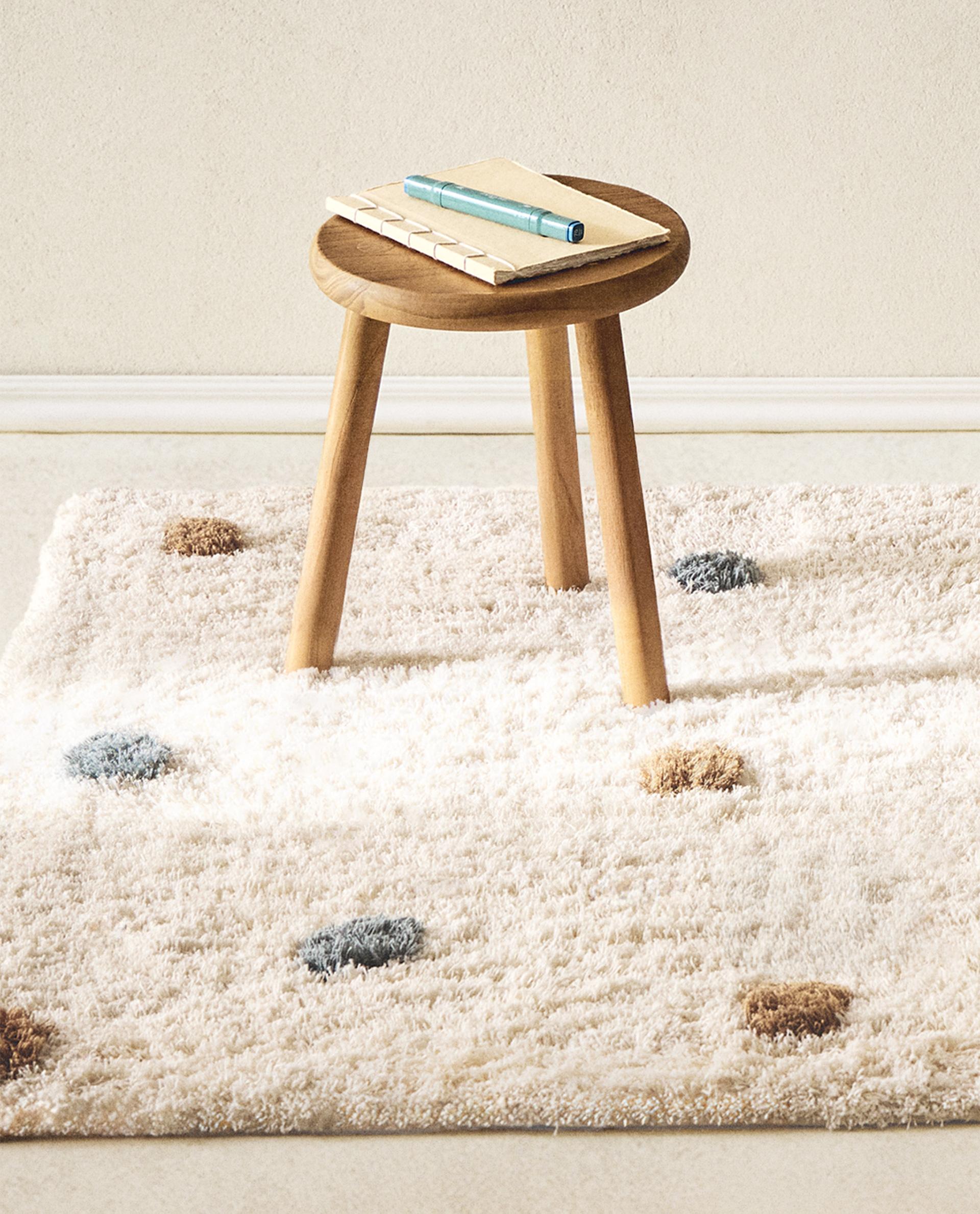 KIDS' RECTANGULAR TEXTURED POLKA DOT RUG | Zara Home Deutschland