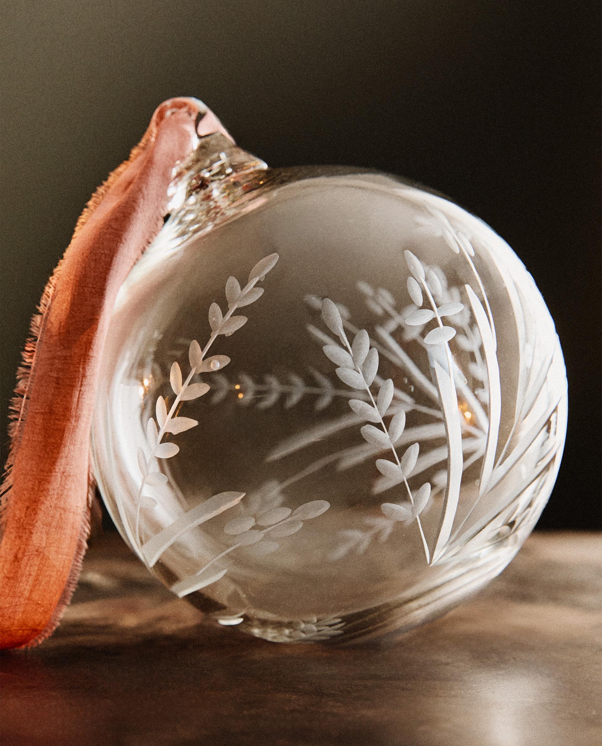 CRYSTAL BALL CHRISTMAS TREE BAUBLE | Zara Home Bahrain