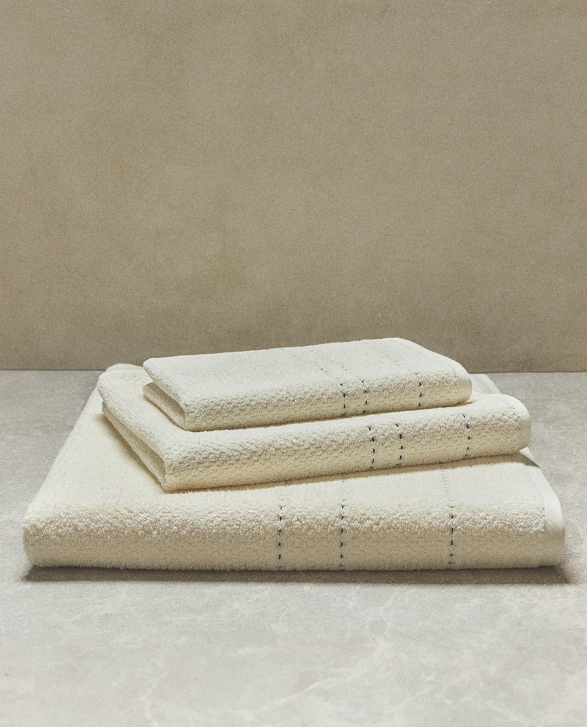 RICE STITCH BATH TOWEL | Zara Home Monaco