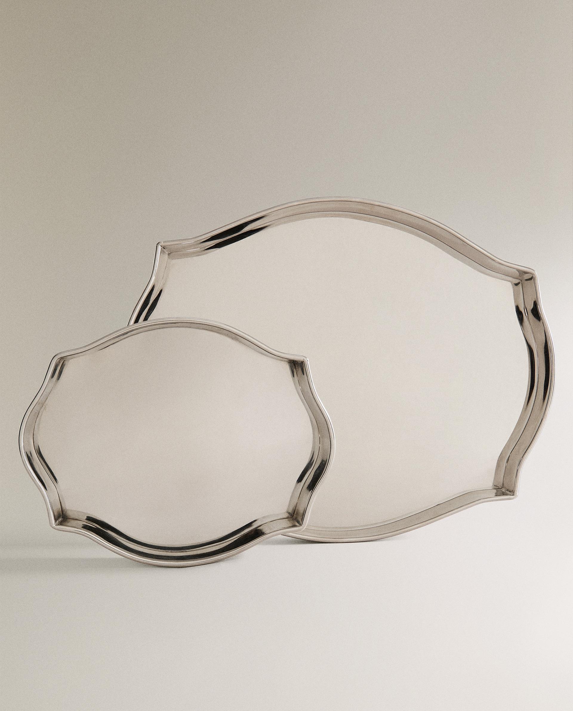 SILVER STEEL TRAY | Zara Home Canada