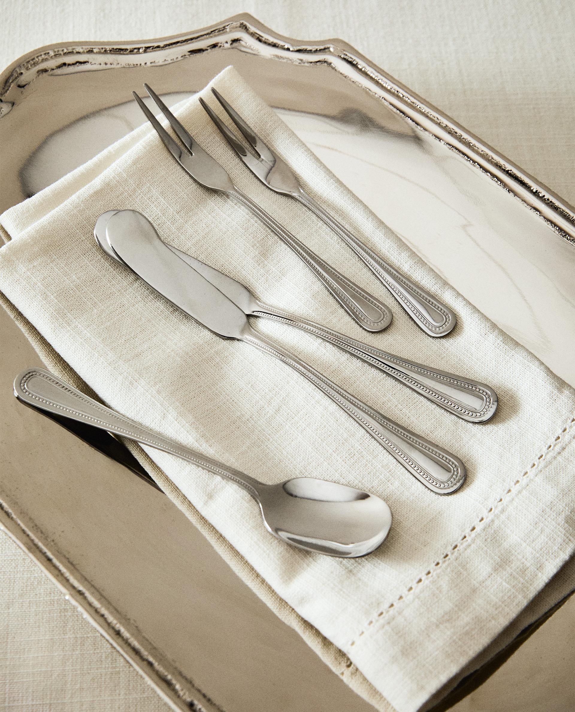 SET CUBIERTOS POSTRE 6 PIEZAS ACERO | Zara Home México