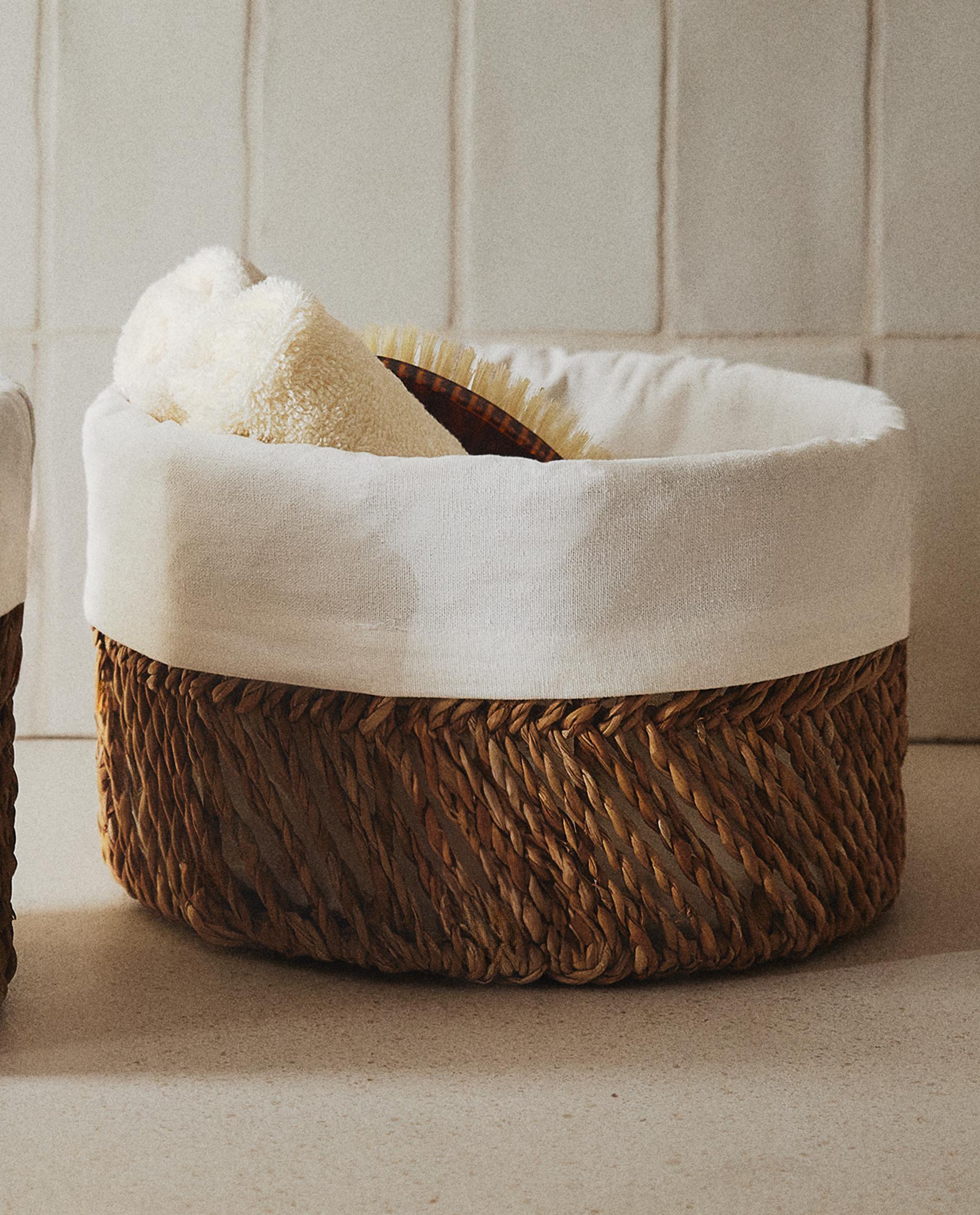 סל עגול עם בטנה מכותנה | Zara Home ישראל / Israel