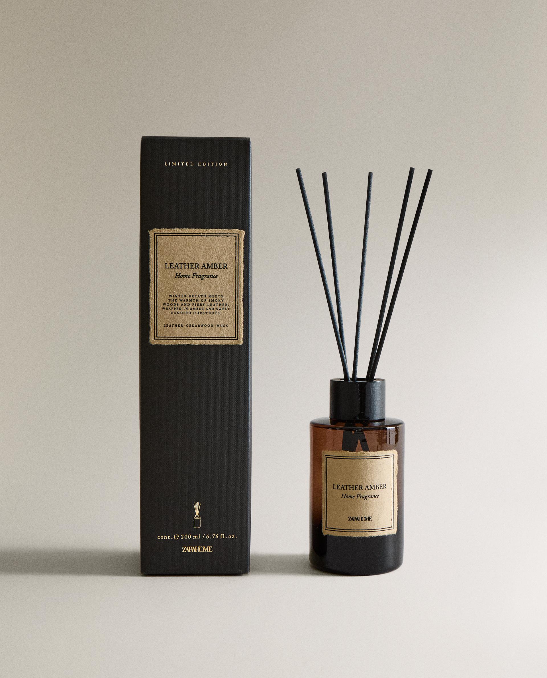 (200 ML) LEATHER AMBER REED DIFFUSERS | Zara Home Jordan