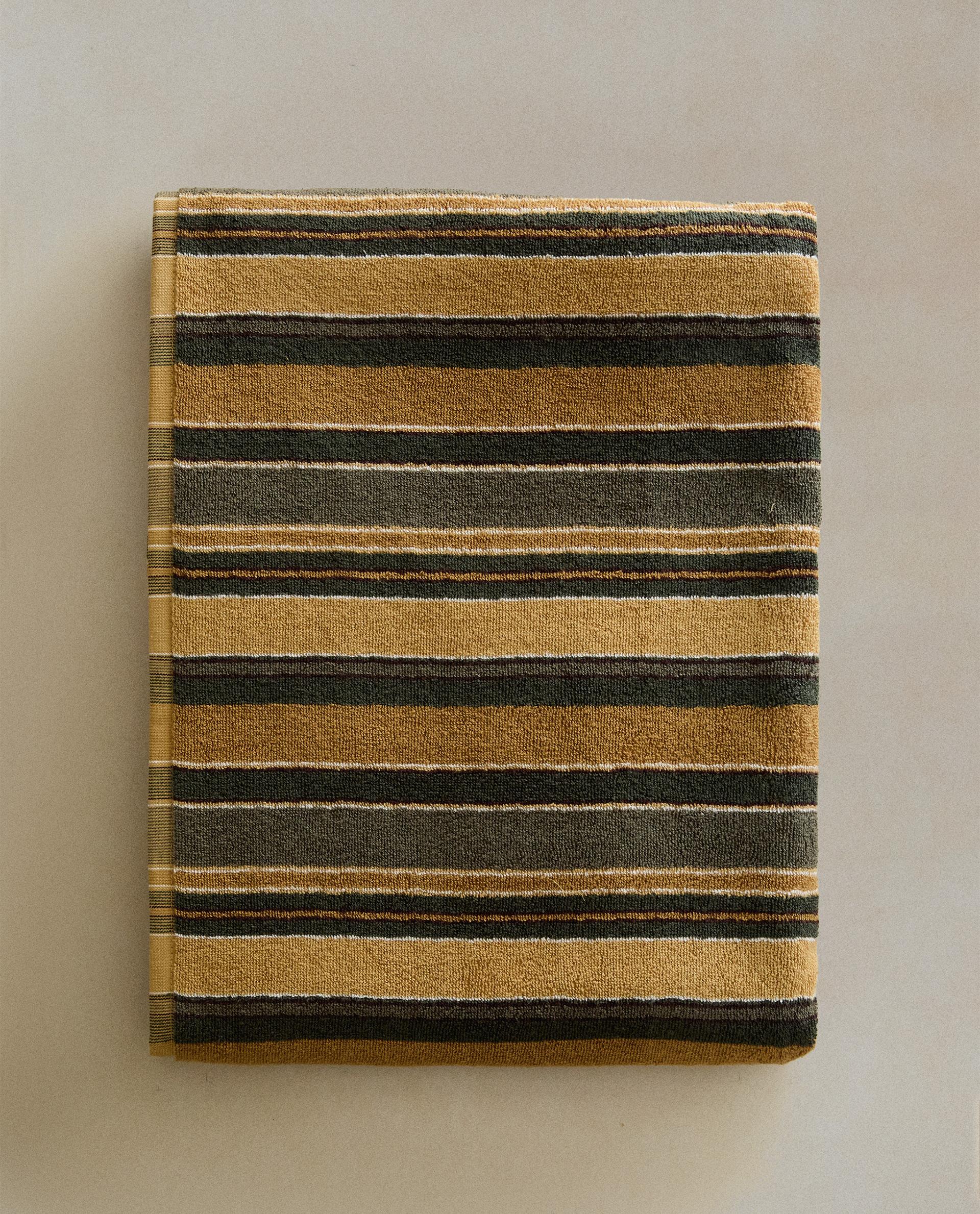 COLOURED MULTI-STRIPE BATH TOWEL | Zara Home Ireland