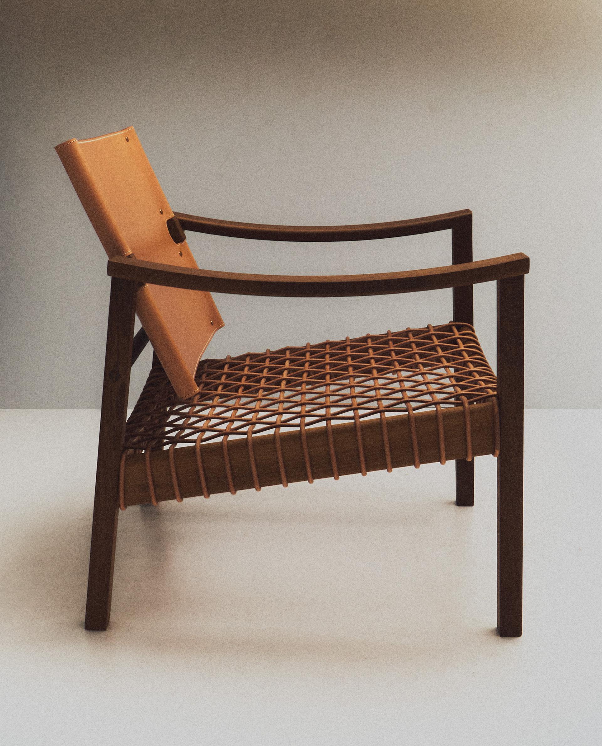 OAK WOOD LEATHER CHAIR X OTZI | Zara Home United States of America