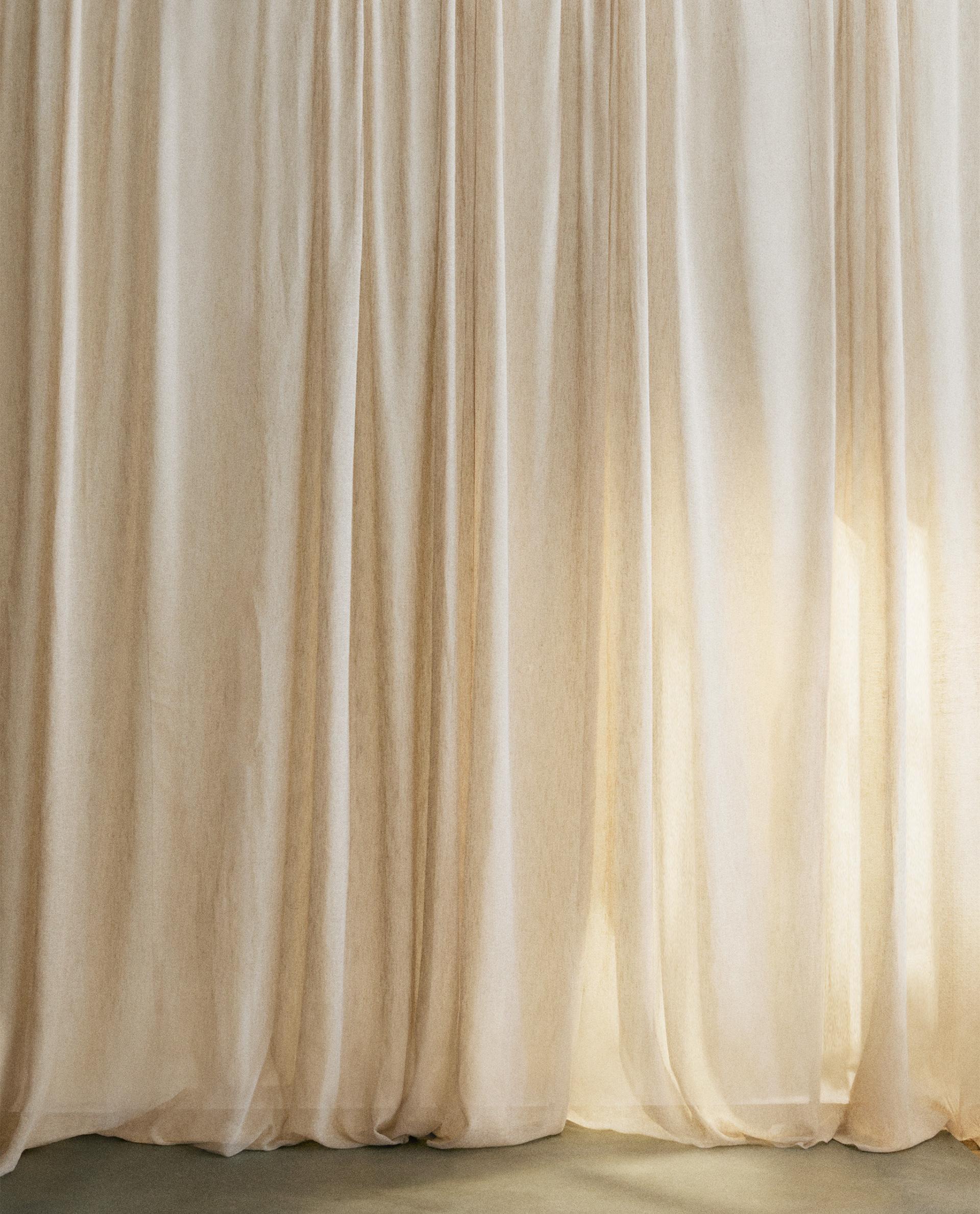 SHEER DOUBLE-WIDTH CURTAIN WITH LOW OPACITY | Zara Home United Kingdom