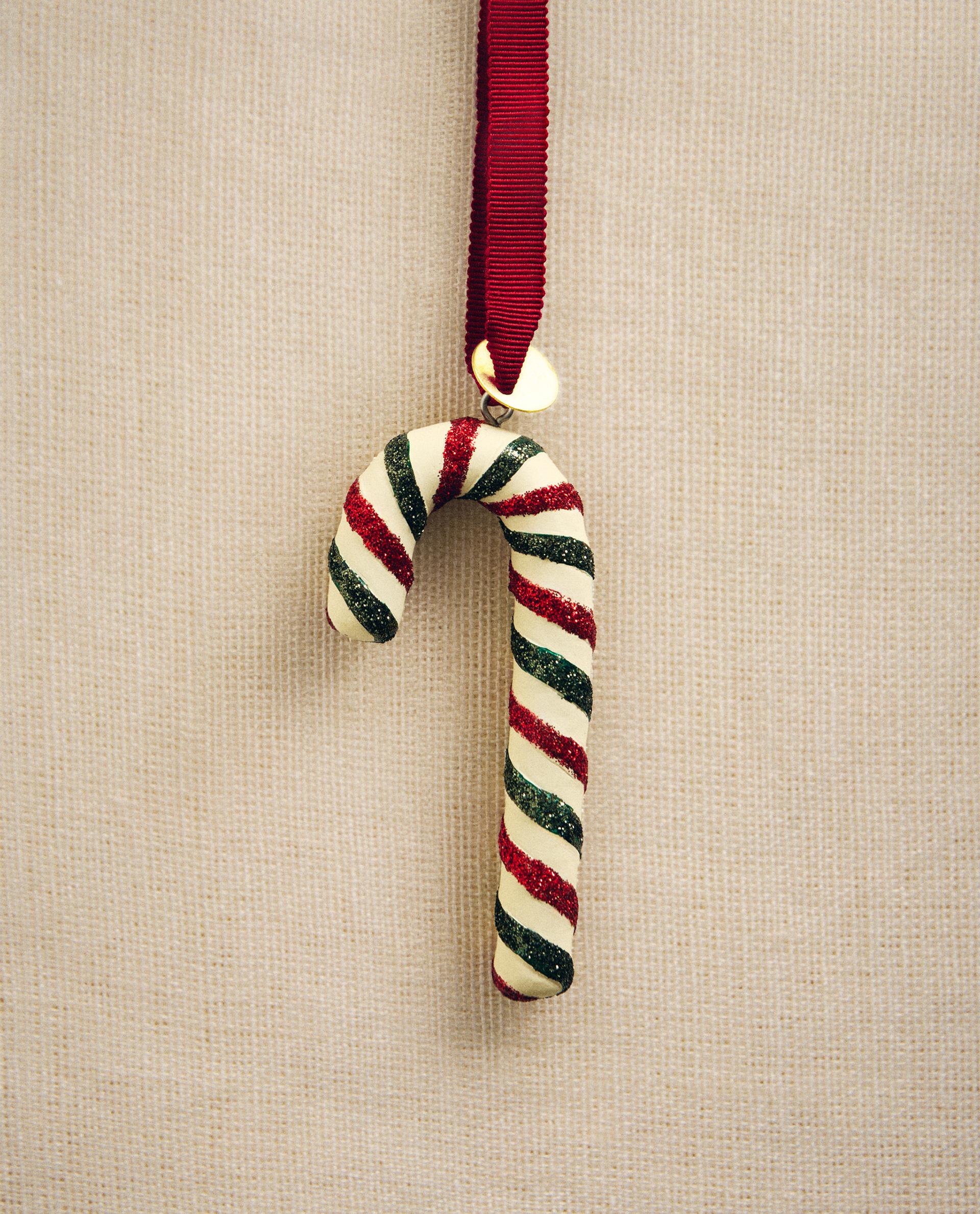 SPARKLY CANDY CANE CHRISTMAS TREE DECORATION | Zara Home Kuwait