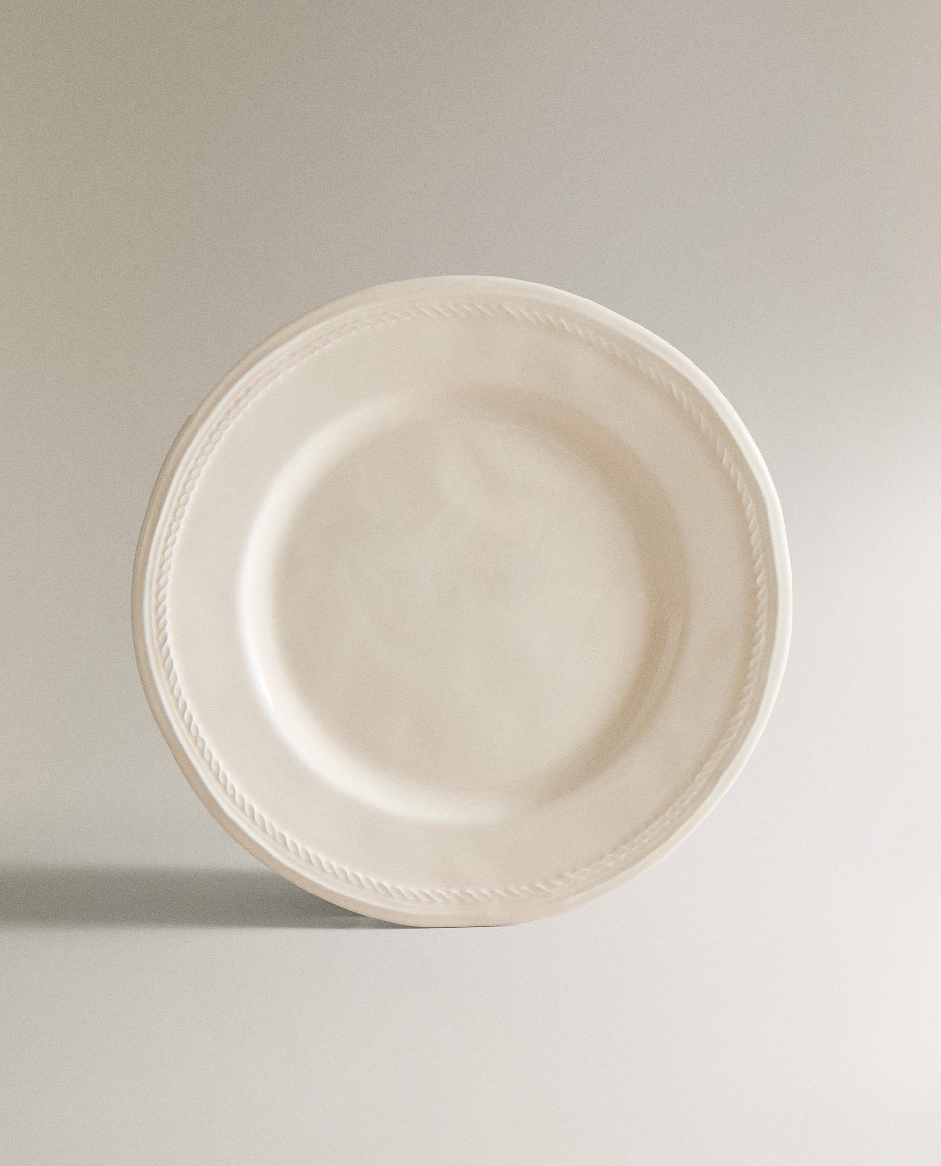 CHAIN EARTHENWARE DINNER PLATE | Zara Home UAE - ABU DHABI/AL AIN/RAS ...