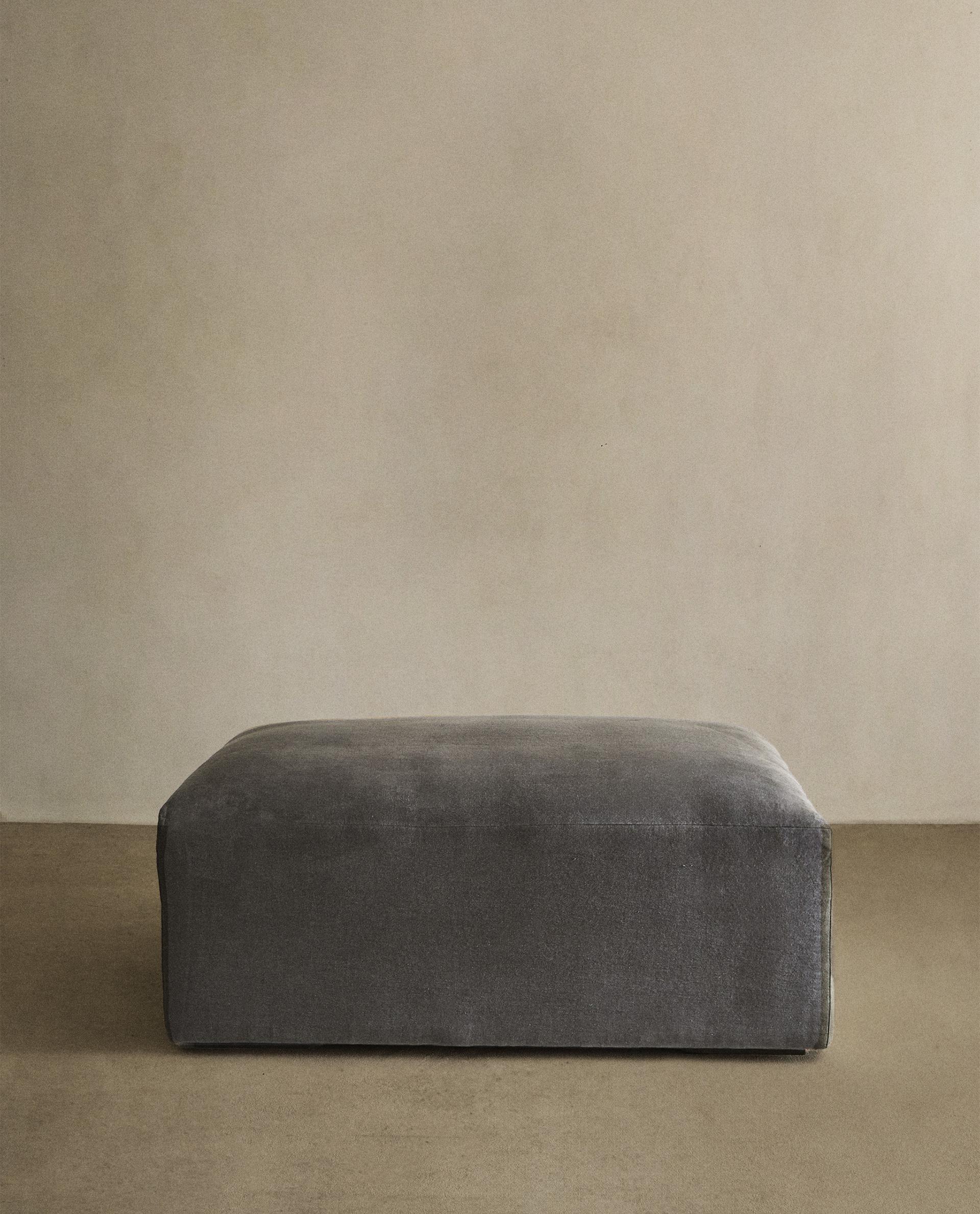 PUFF LINO LAVADO | Zara Home España