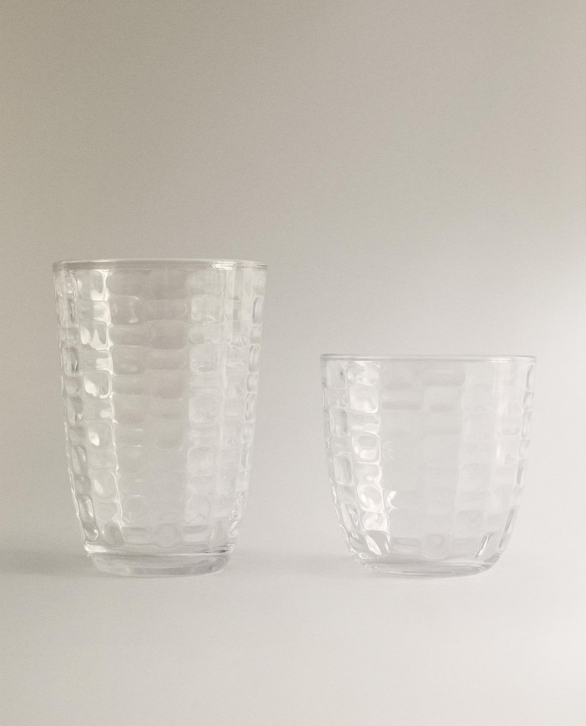 RAISED CHECK GLASSWARE SET | Zara Home United States of America