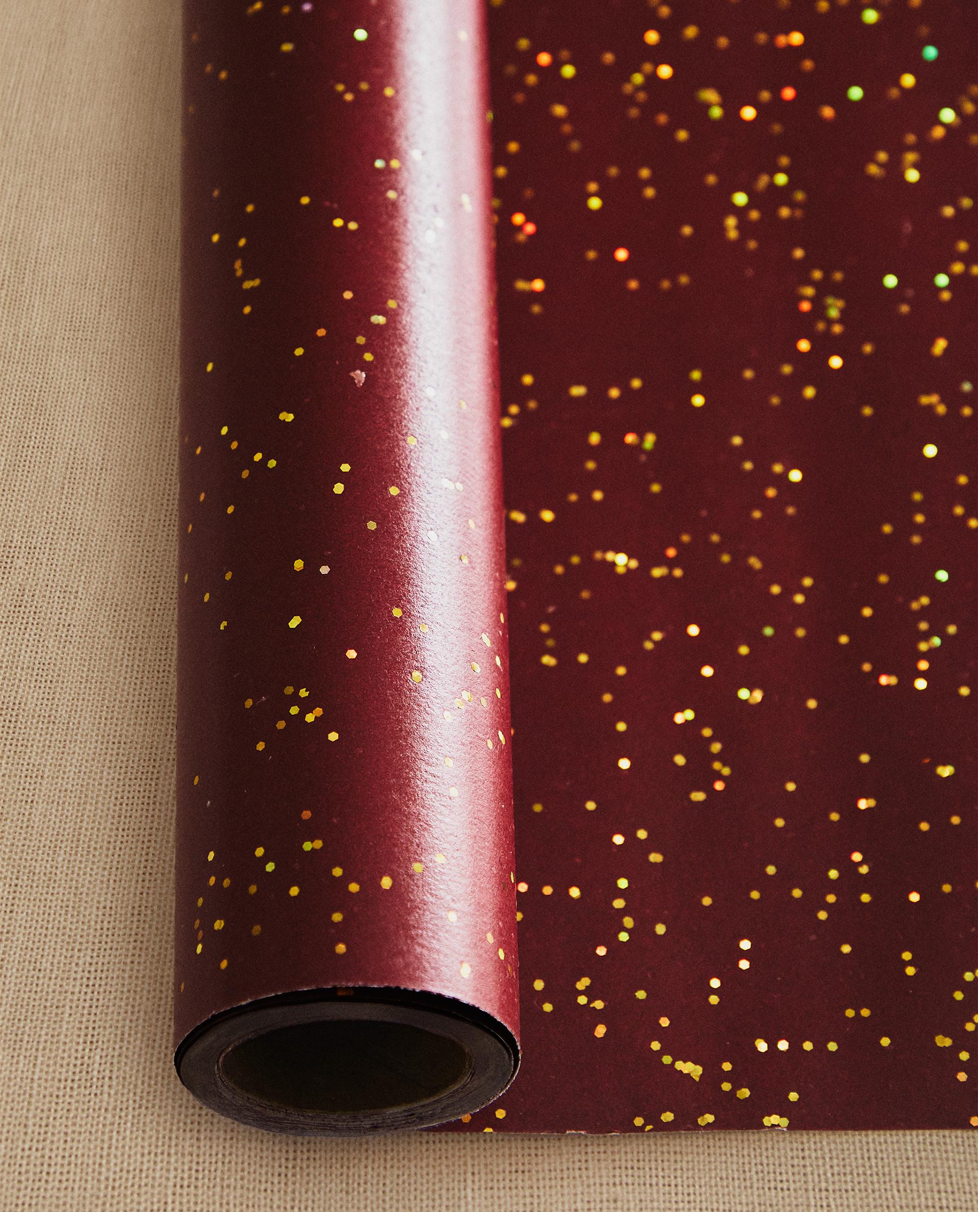 RED GLITTER CHRISTMAS WRAPPING PAPER | Zara Home United States of America