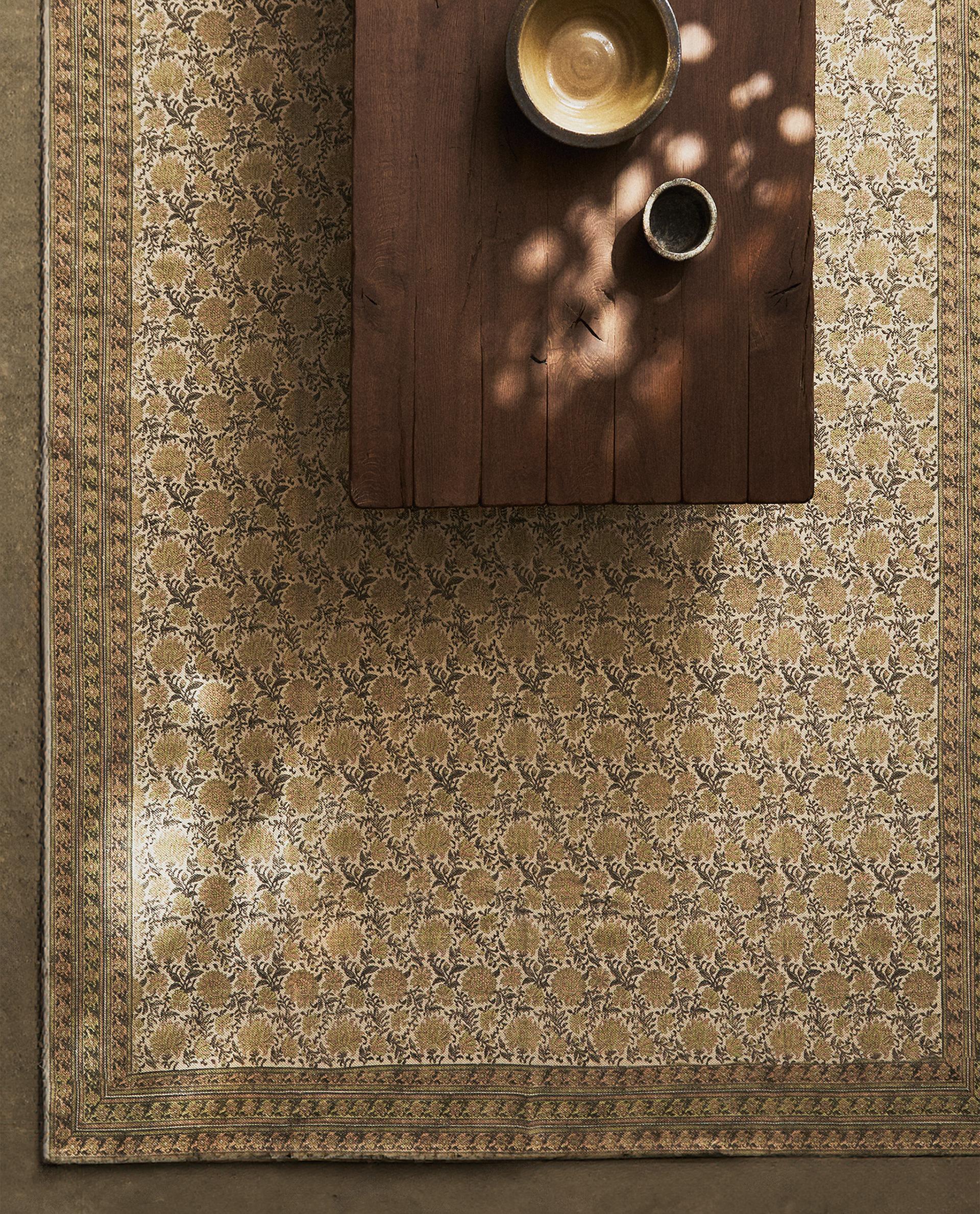 FLORAL PRINT COTTON AREA RUG | Zara Home United States of America