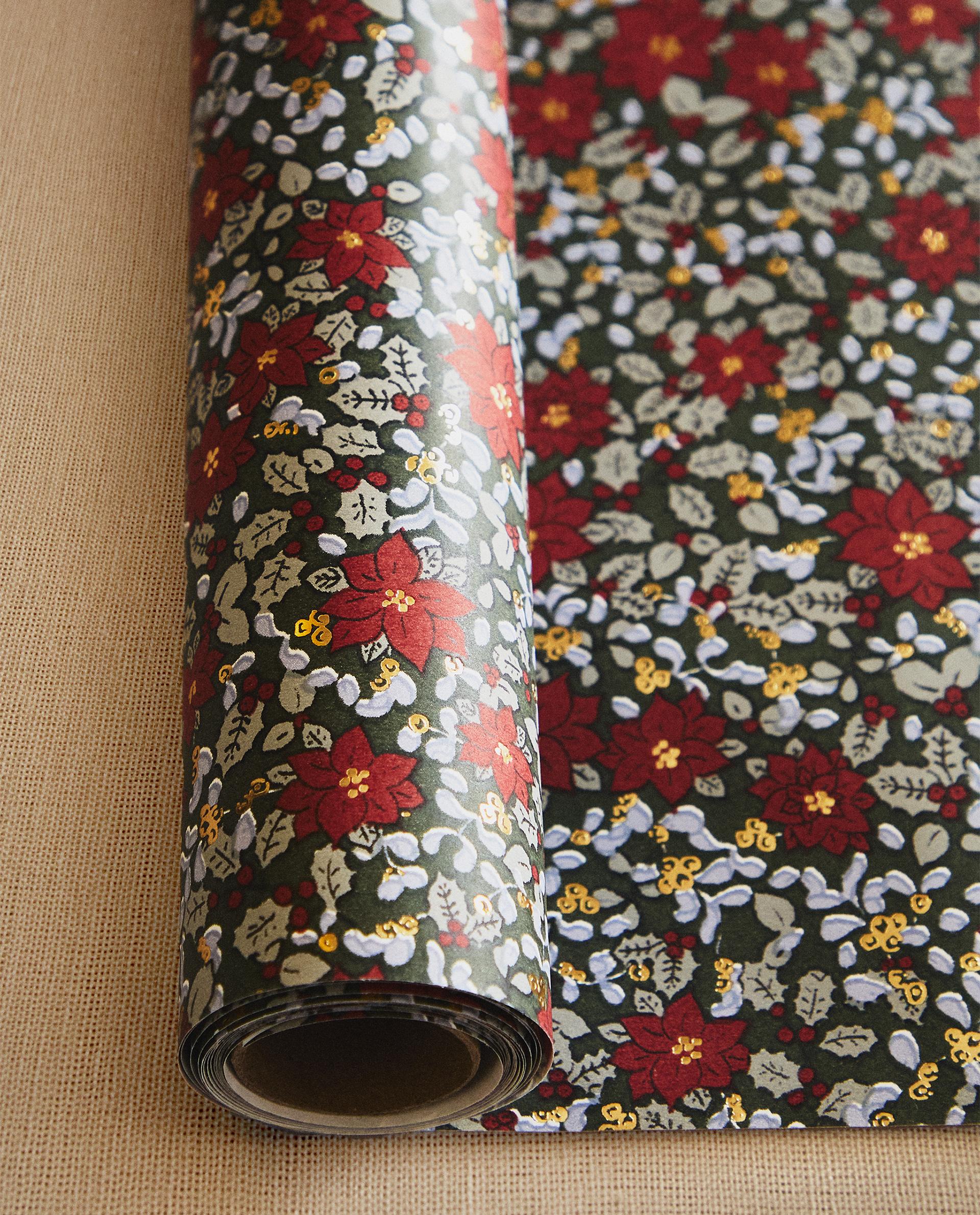 FLORAL CHRISTMAS GIFT WRAPPING PAPER | Zara Home Nederland