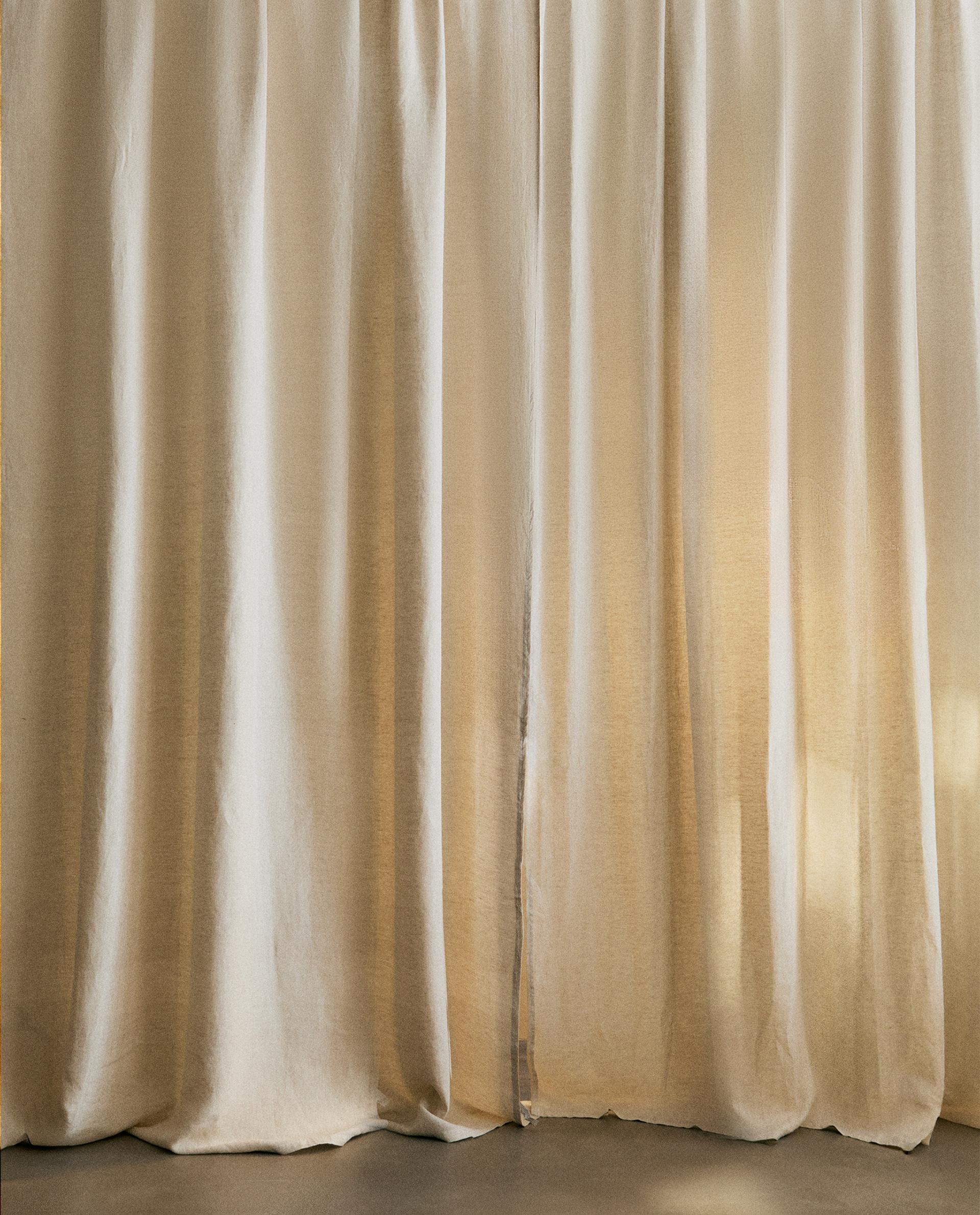 MEDIUM OPACITY FADED LINEN CURTAIN | Zara Home Canada