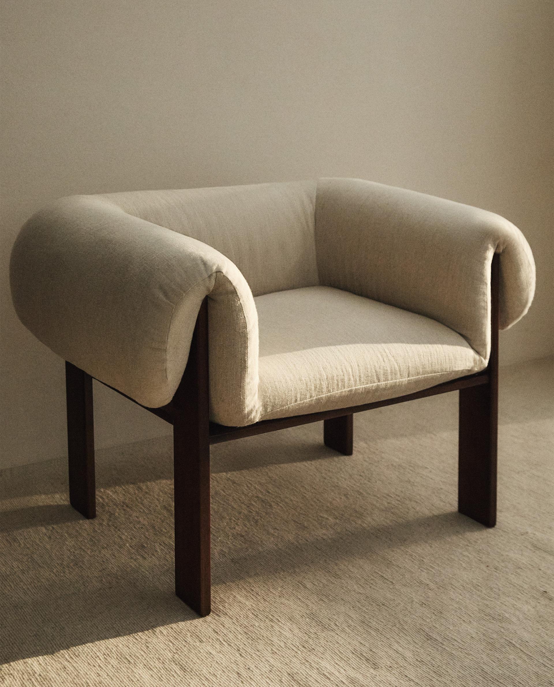 WOODEN ACCENT CHAIR WITH ARM RESTS - ACCENT CHAIRS - FURNITURE | Zara ...