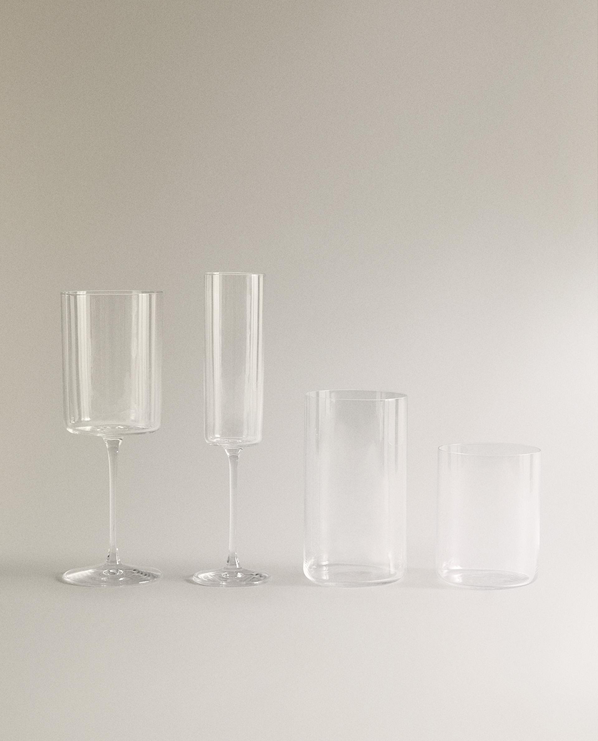 STRAIGHT DESIGN CRYSTALLINE GLASSWARE SET | Zara Home United Kingdom