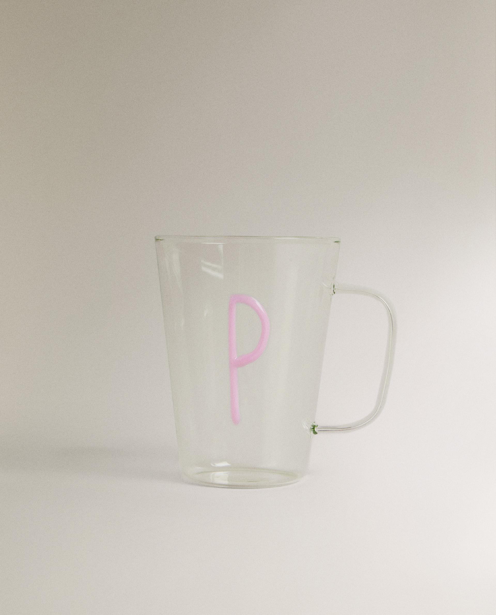 BOROSILICATE MUG WITH INITIAL P | Zara Home United Kingdom