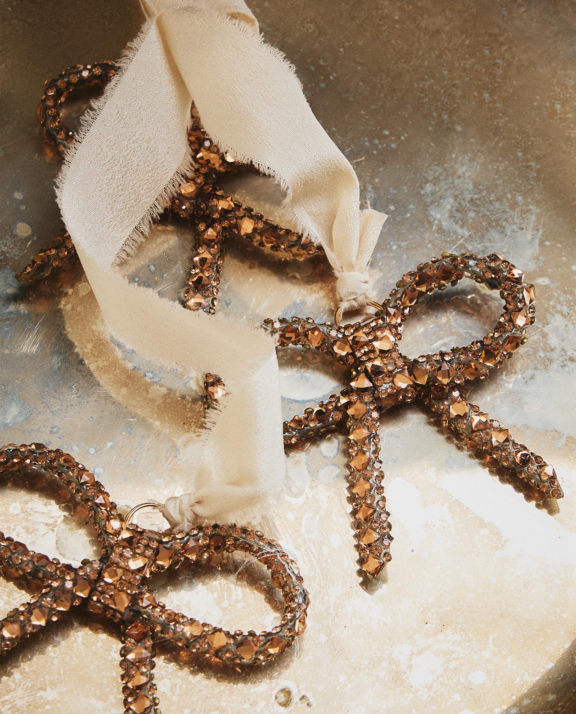 SPARKLY BOW CASCADE CHRISTMAS DECORATION | Zara Home Hungary