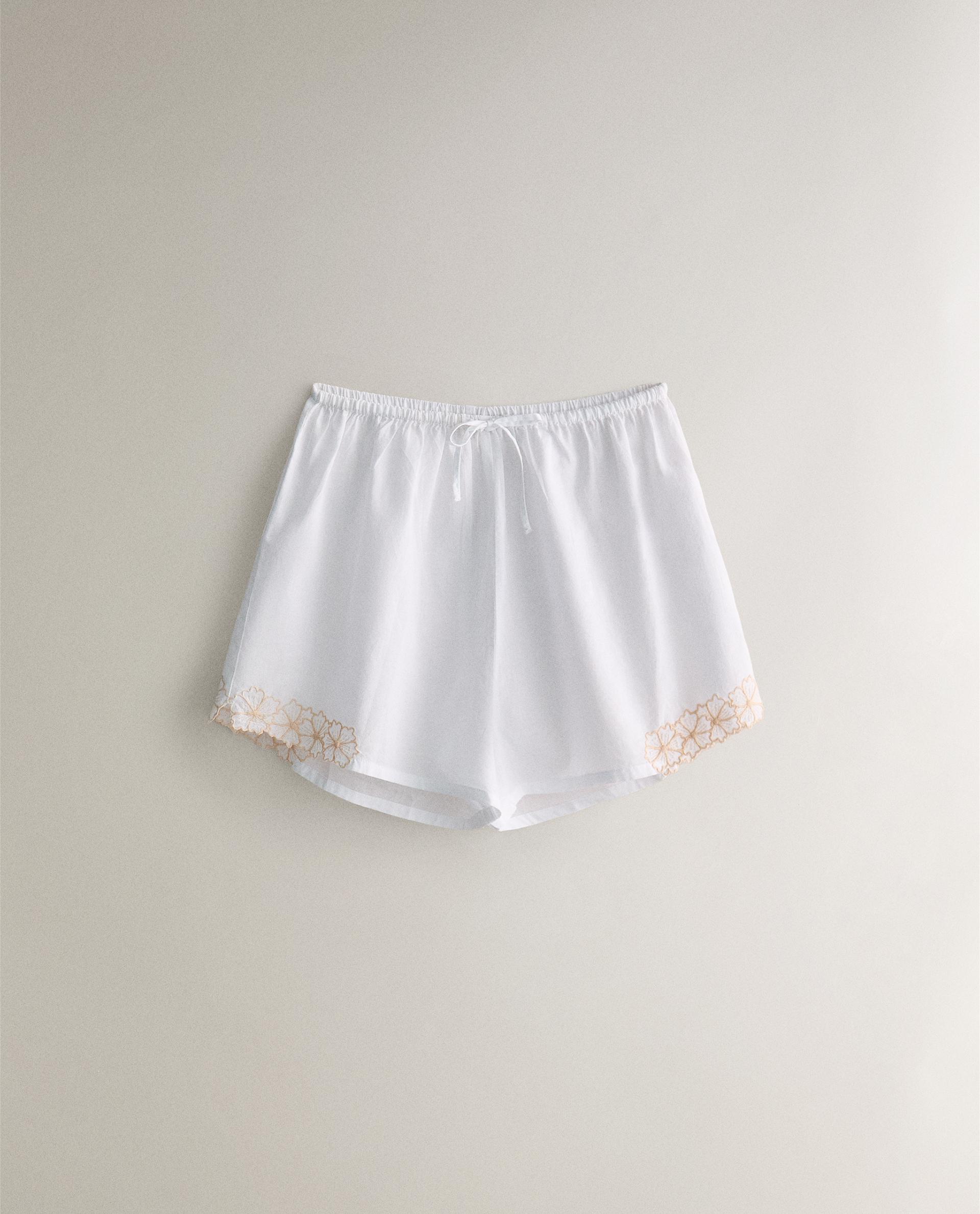 EMBROIDERED SHORTS | Zara Home United States of America