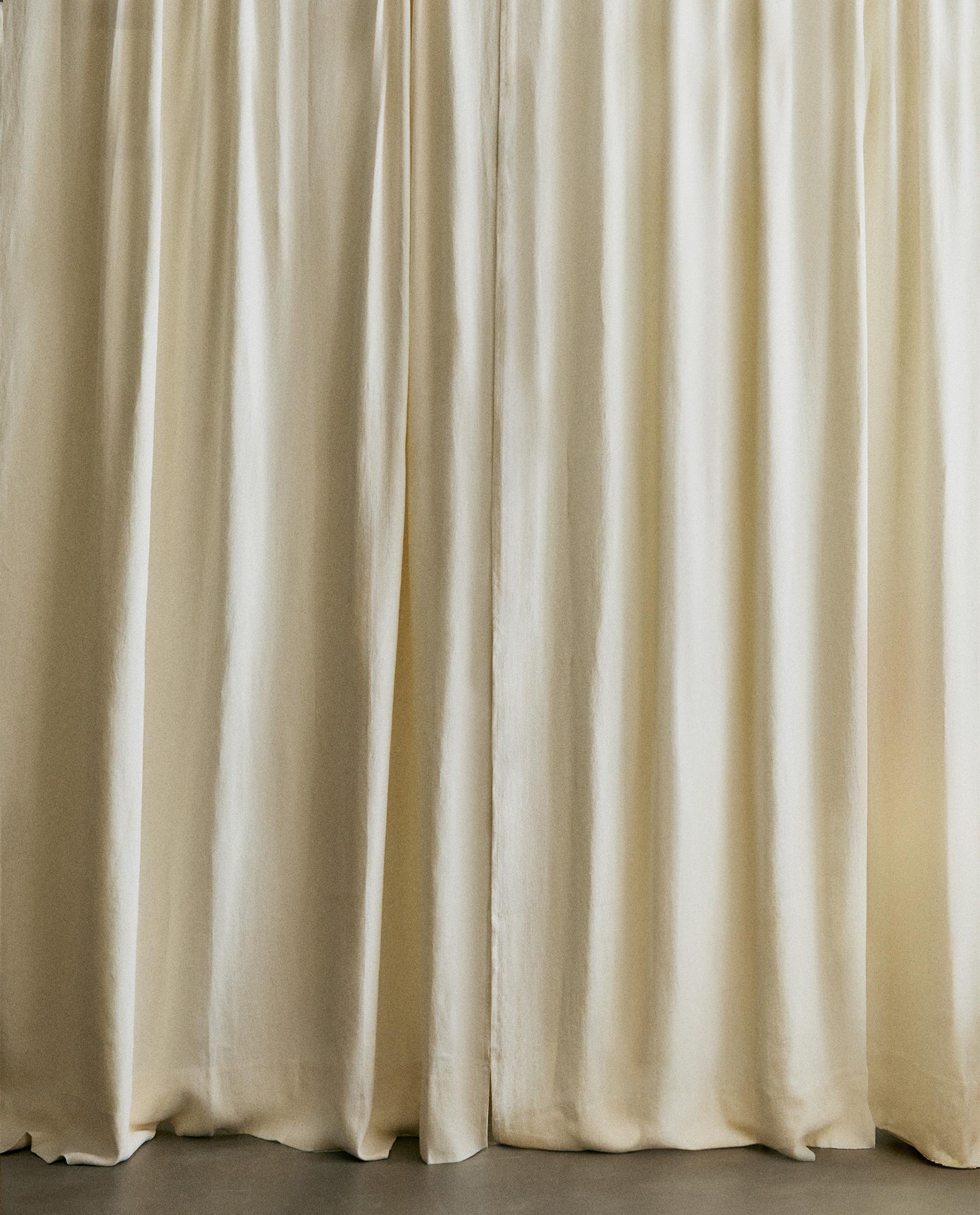 HIGH OPACITY HEAVY LINEN CURTAIN | Zara Home Canada