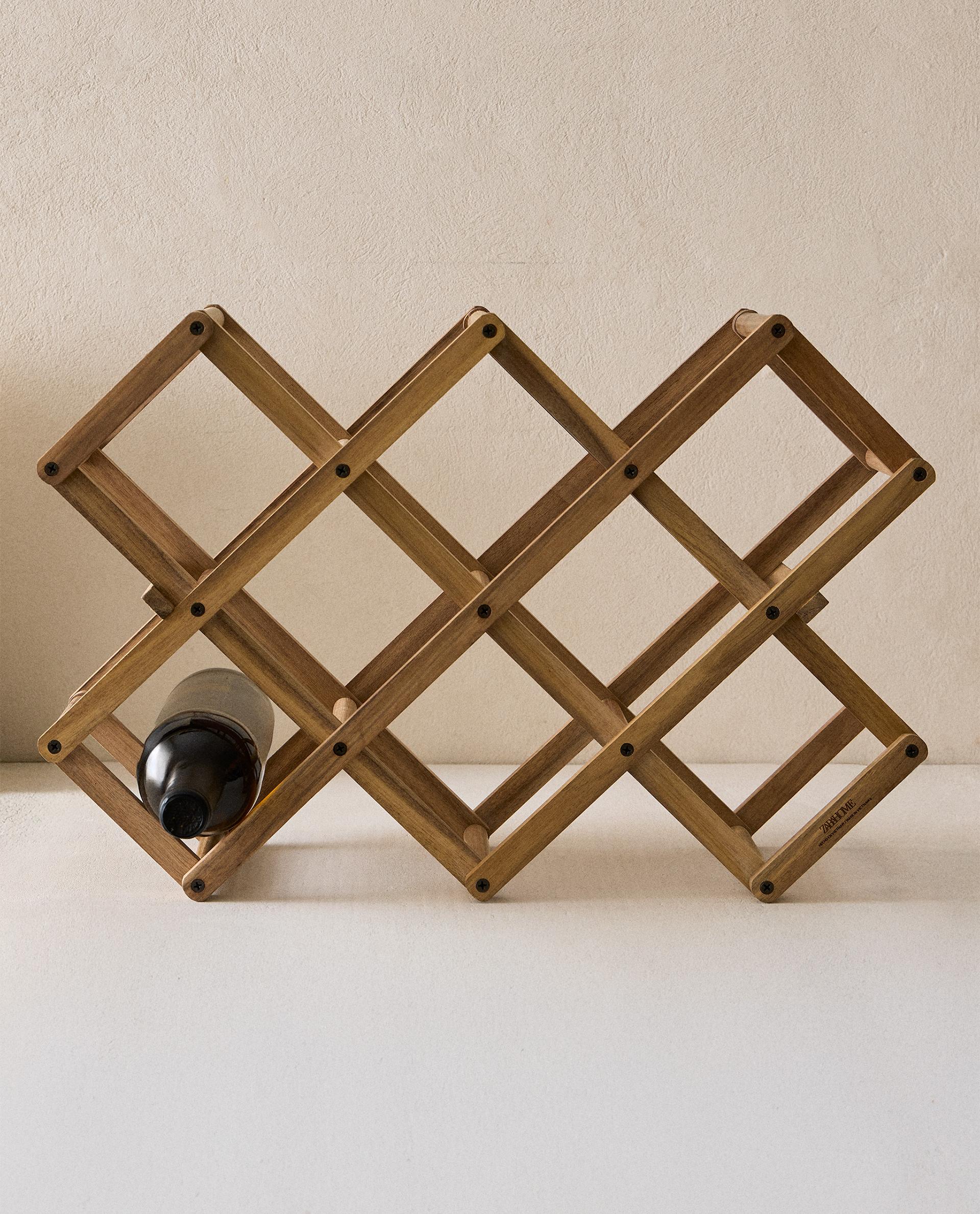 WOODEN BOTTLE STAND | Zara Home Malta