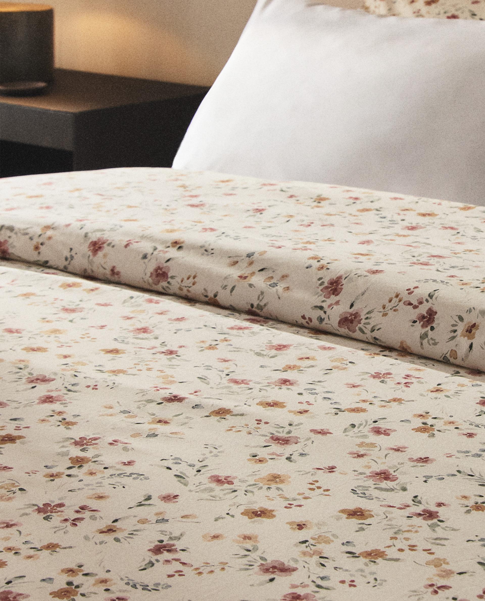 FUNDA NÒRDICA COTÓ PERCALA FLORAL (200 FILS) | Zara Home España