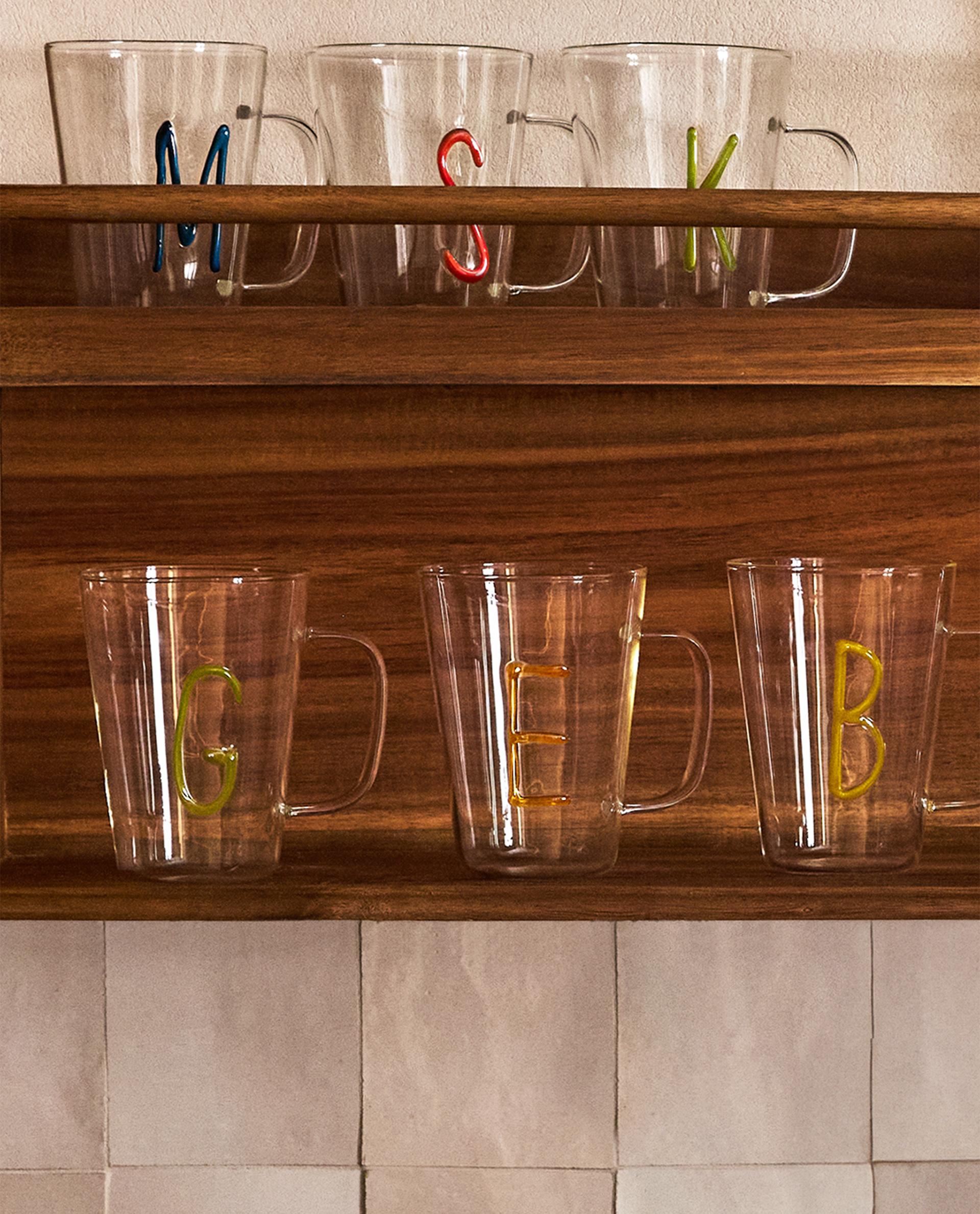 BOROSILICATE MUGS WITH LETTER INITIAL | Zara Home Jordan