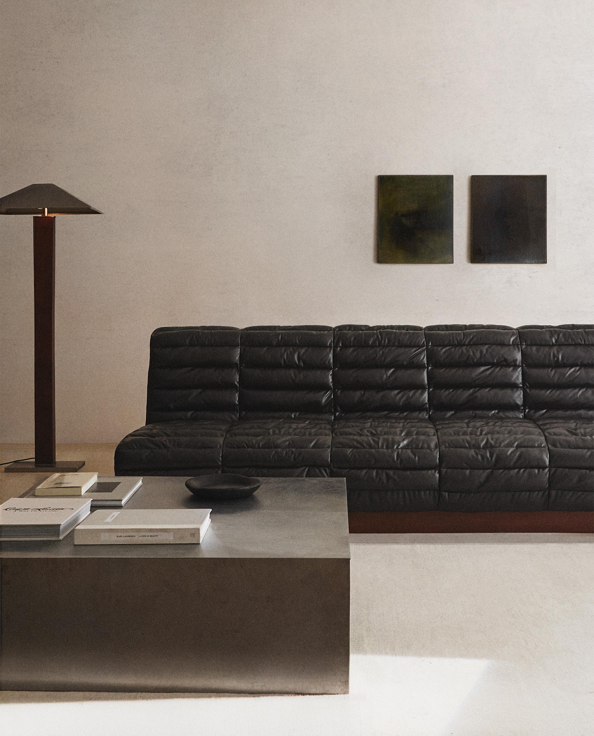 QUILTED LEATHER COUCH | Zara Home Morocco
