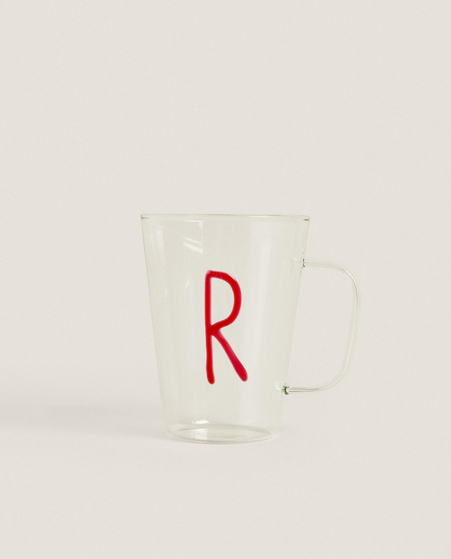 BOROSILICATE MUG WITH INITIAL R | Zara Home United States of America