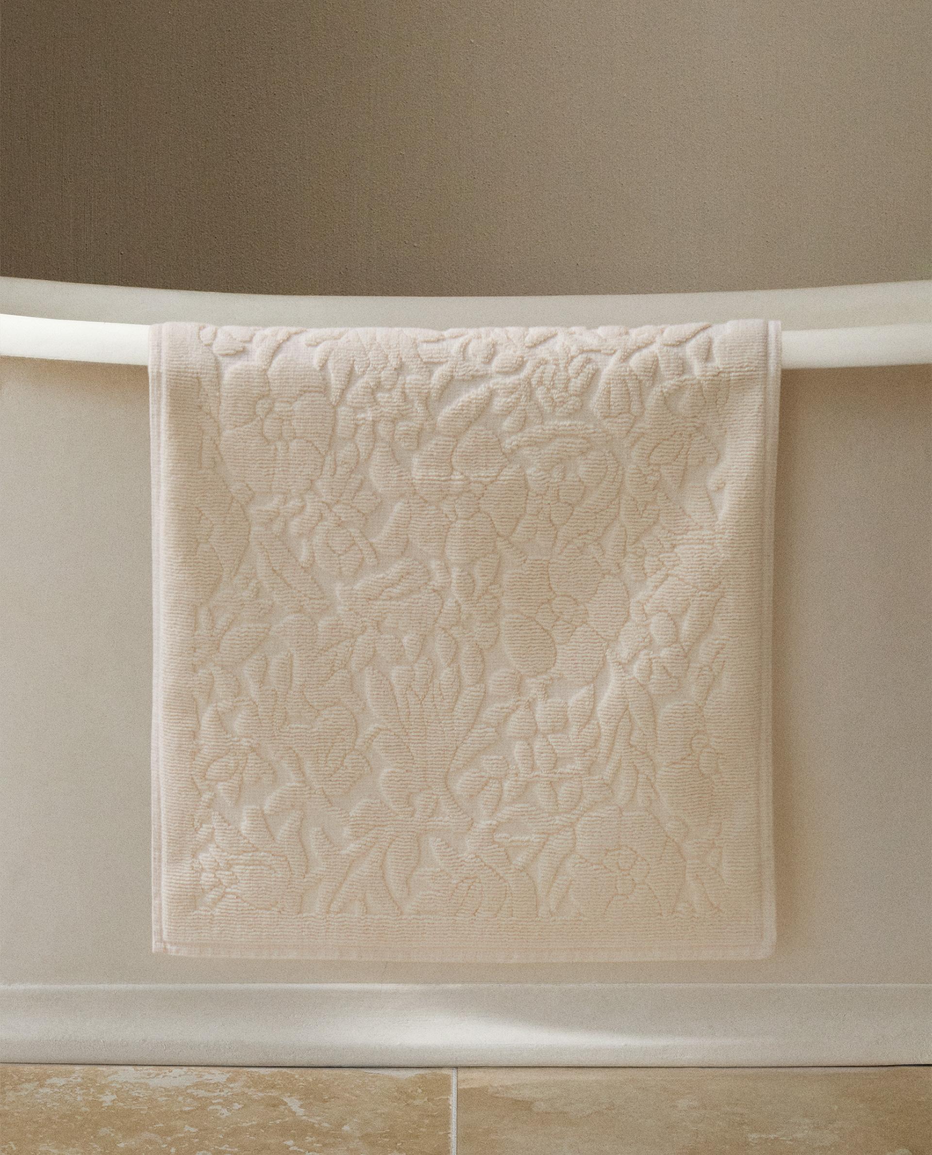 ESTORA DE BANY DE COTÓ JACQUARD ANTILLISCANT | Zara Home España