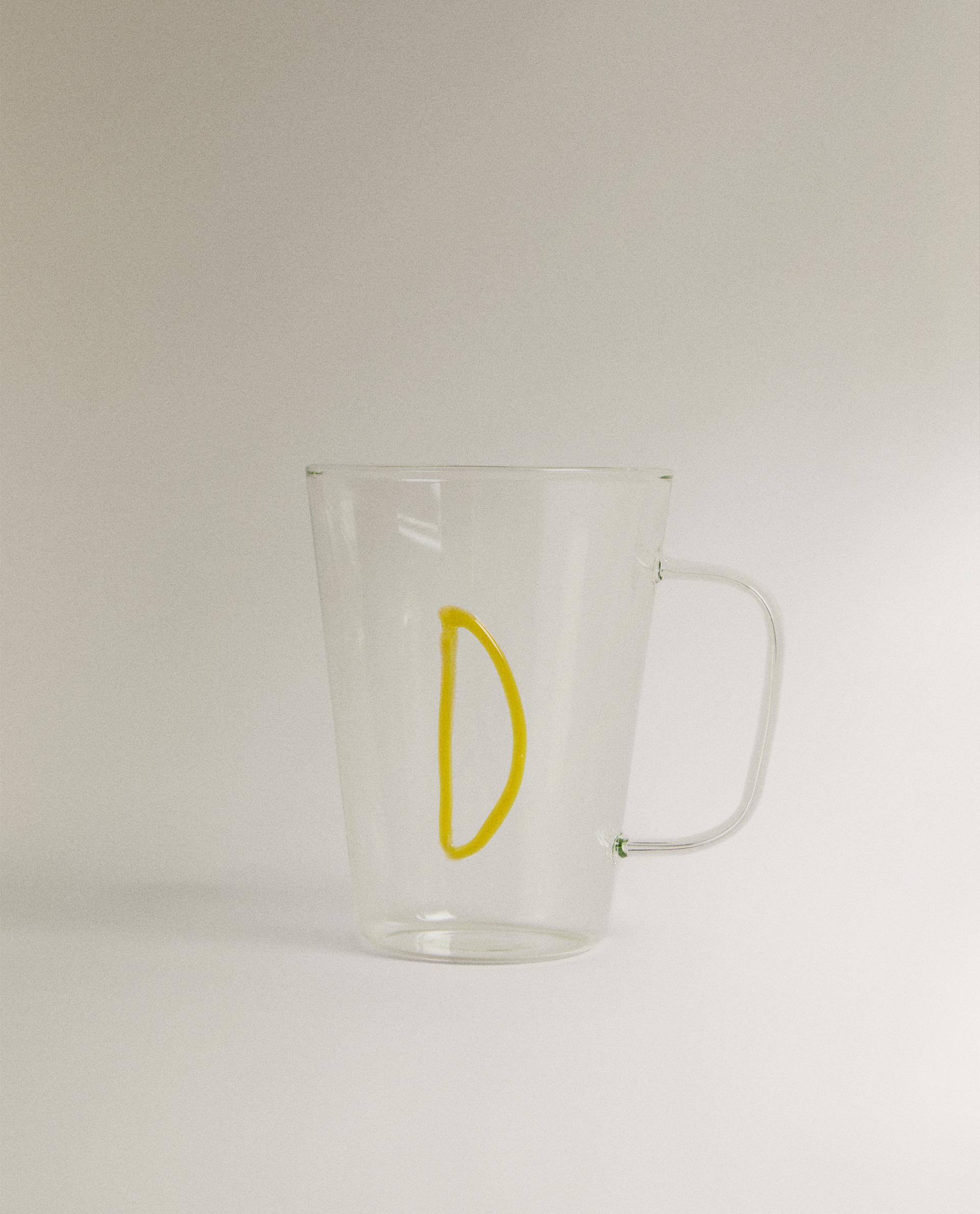 BOROSILICATE MUG WITH INITIAL D | Zara Home United States of America