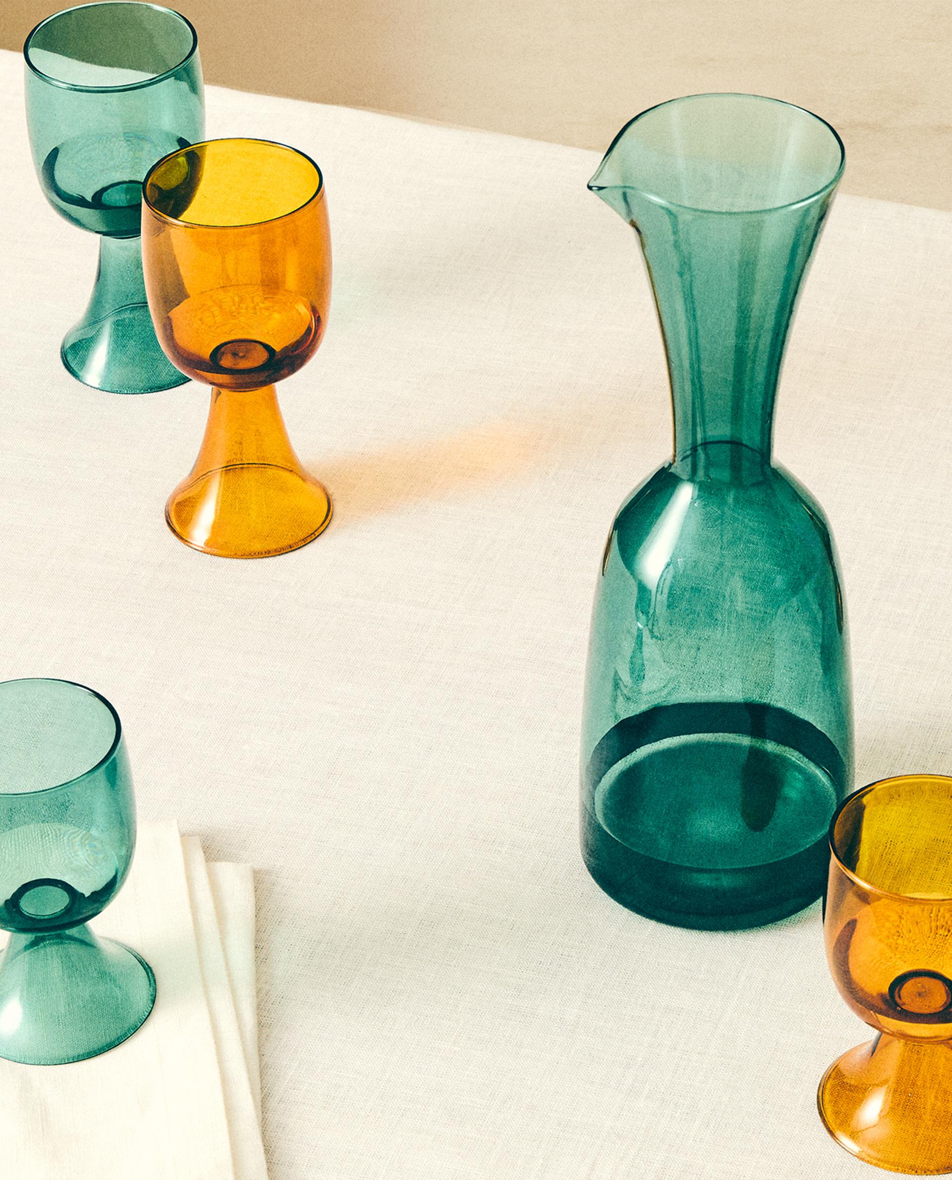 BOROSILICATE COLORED GLASSWARE SET X COLLAGERIE | Zara Home United ...