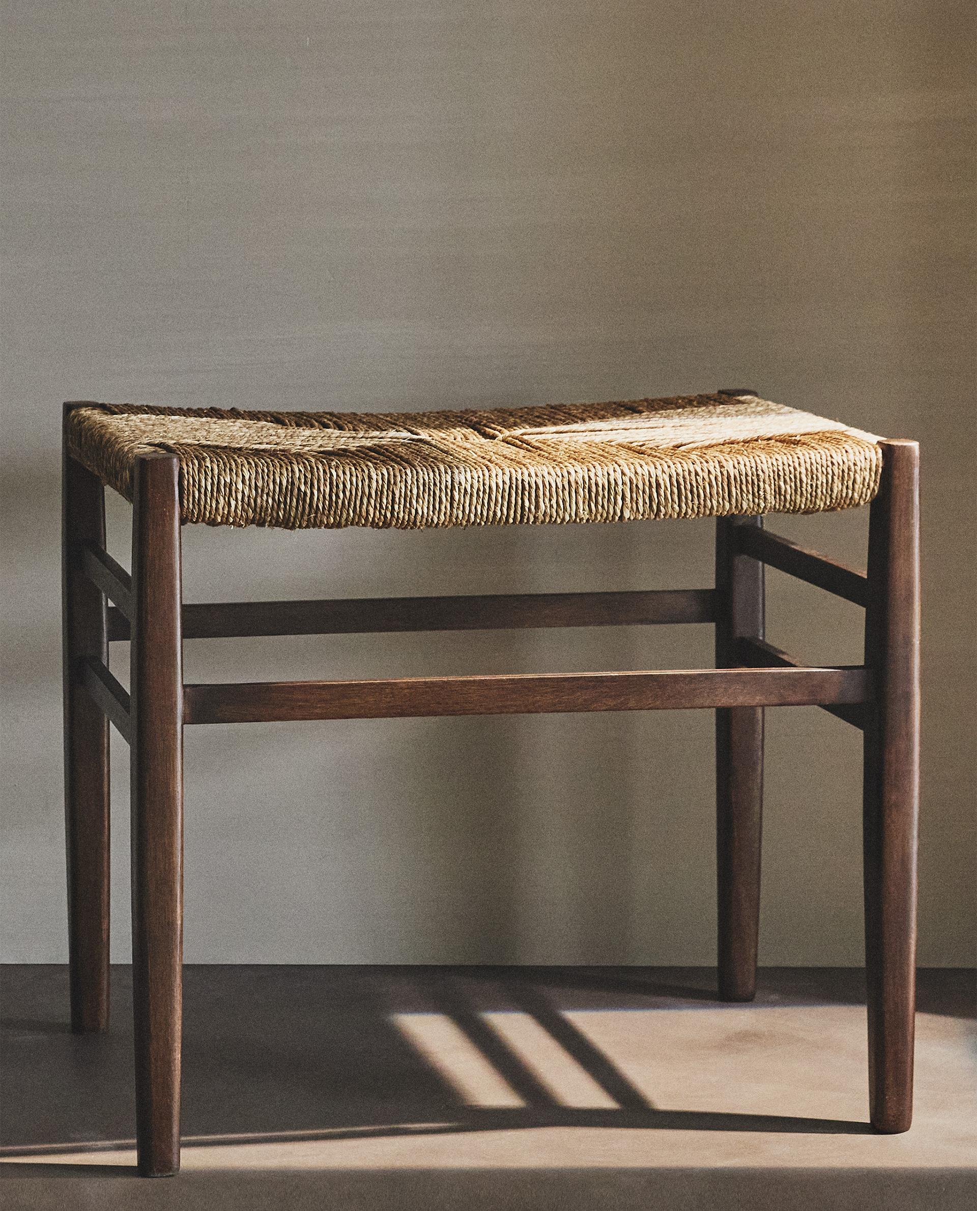 MANGO WOOD STOOL | Zara Home Morocco