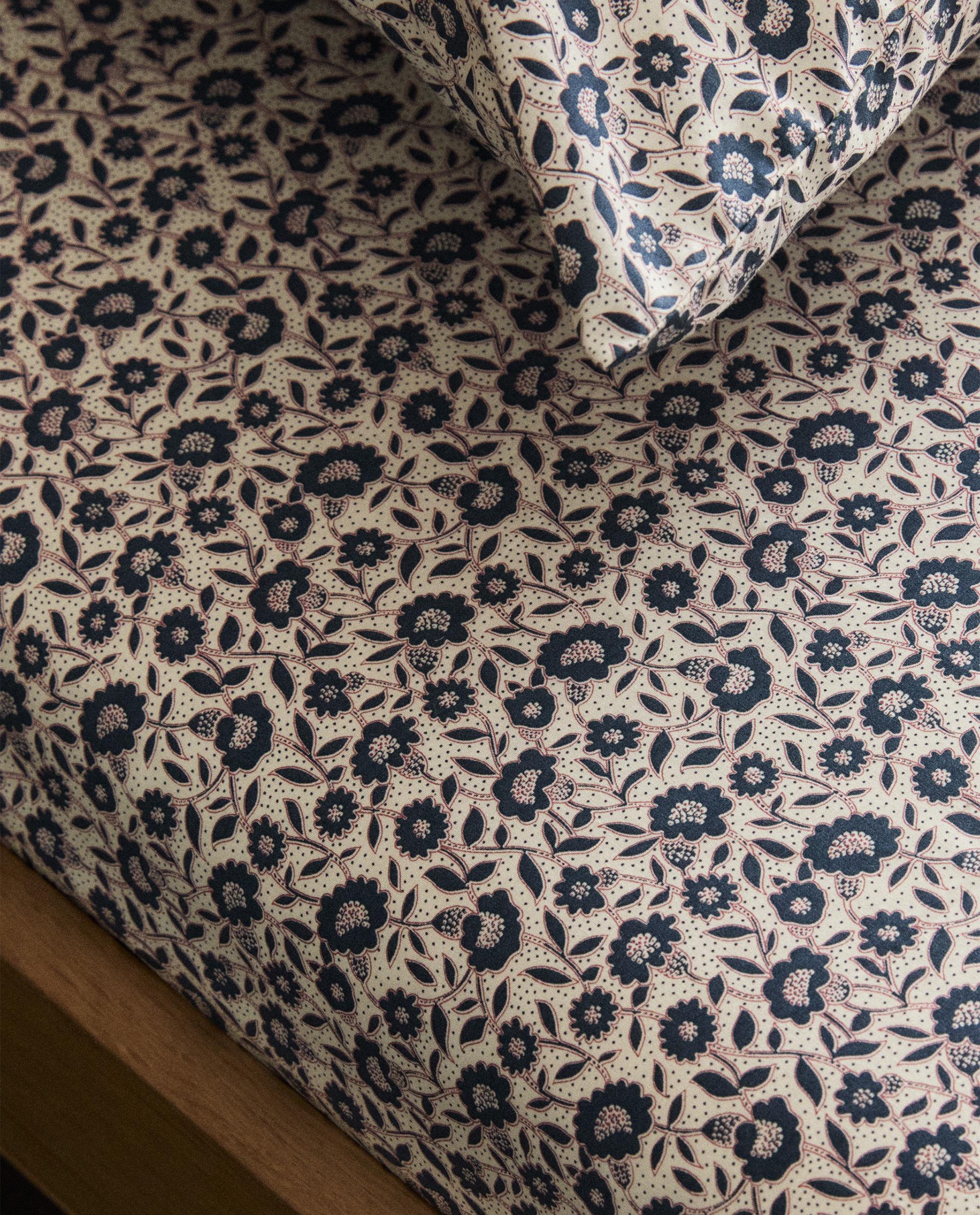 CHILDREN'S FLORAL COTTON FITTED SHEET | Zara Home Kuwait