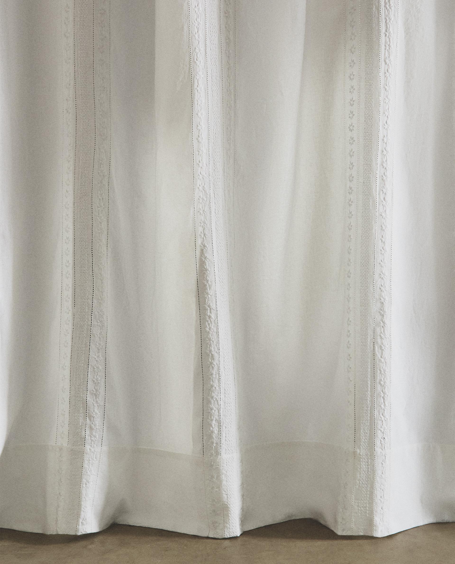 PERDEA BUMBAC IN BRODERII | Zara Home România