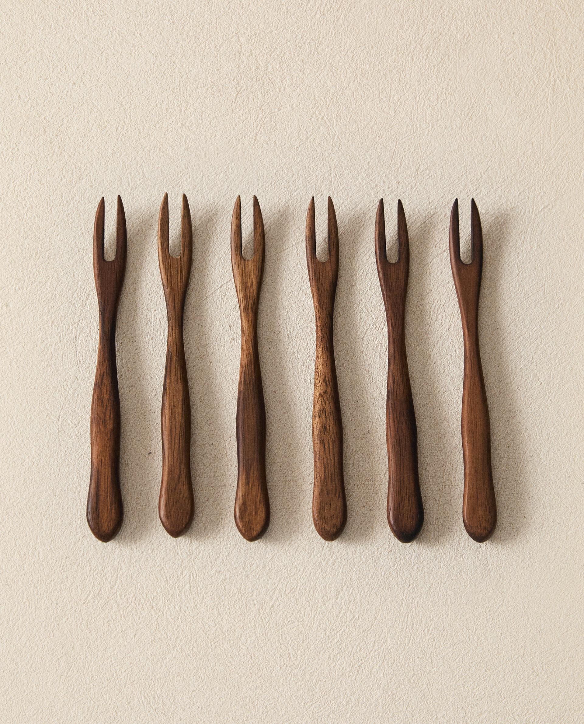 LOT DE 6 FOURCHETTES À APÉRITIF EN BOIS | Zara Home Canada